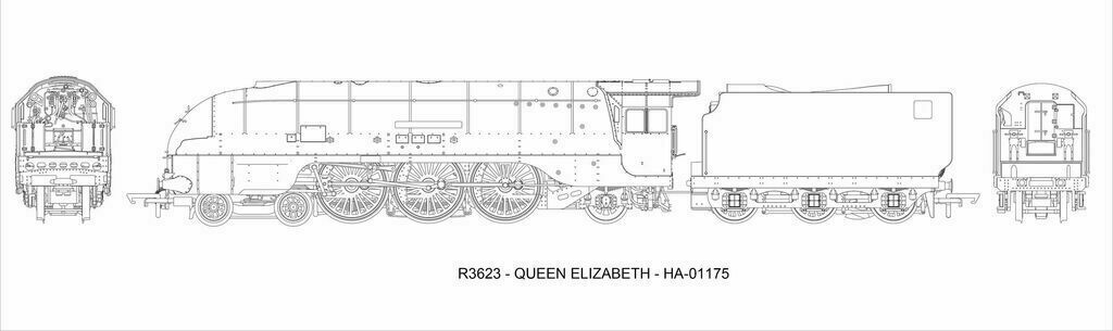 Hornby - LMS, Princess Coronation Class, 4-6-2, 6221 ‘Queen Elizabeth ...